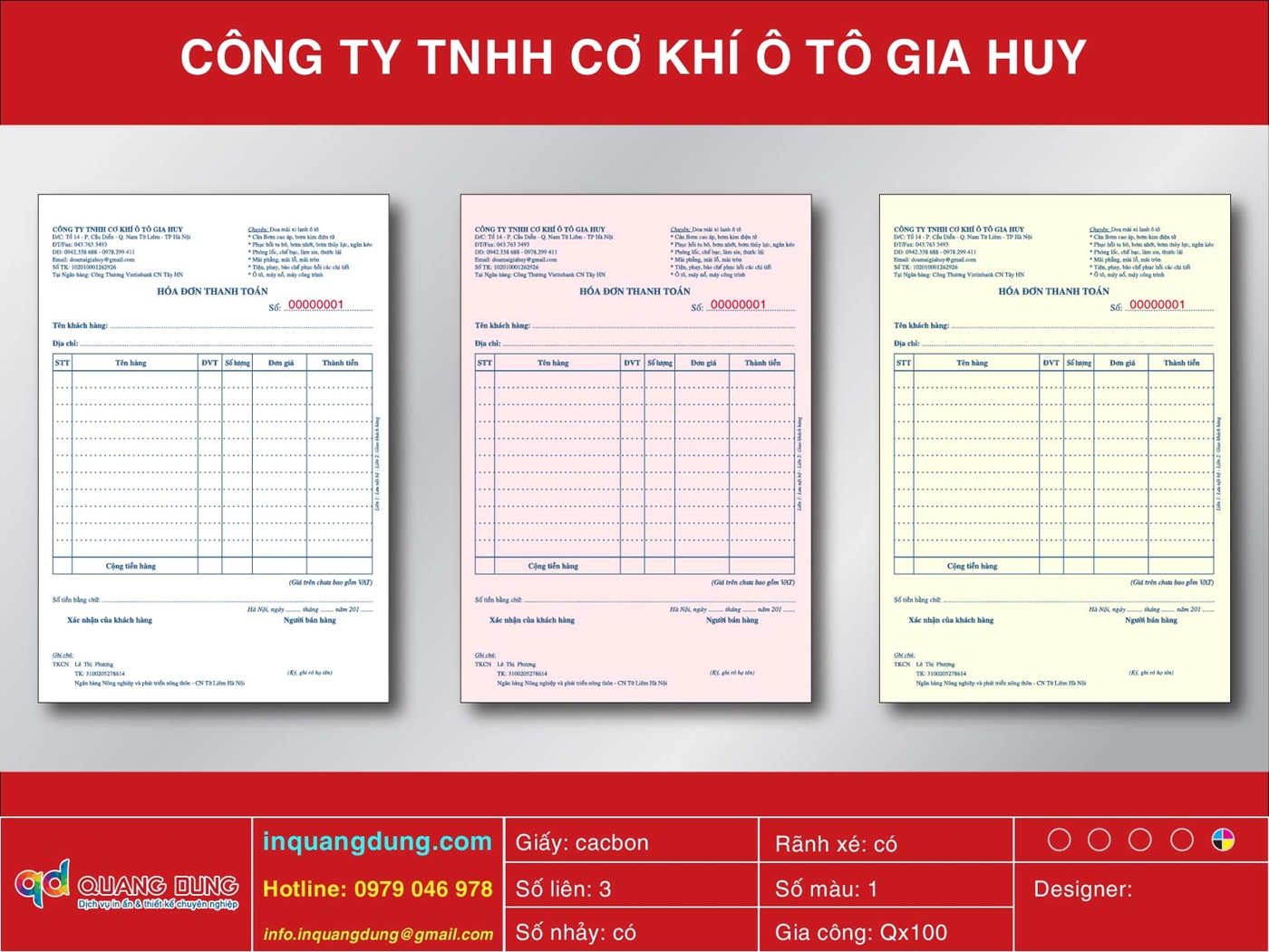 in hóa đơn thanh toán - Sản xuất TVC quảng cáo, Phim doanh nghiệp, Thu ...